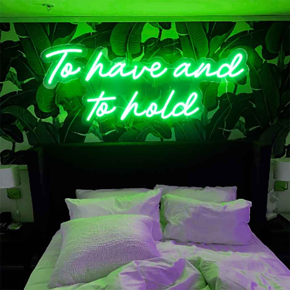 Neon Sign On Greenery Wall | Create A Green Space - Sfuncube