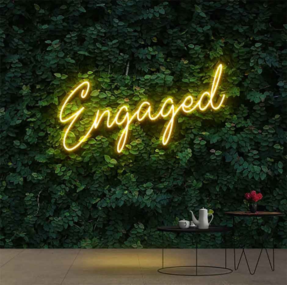Neon Sign On Greenery Wall | Create A Green Space - Sfuncube